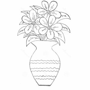 50+ Flower Pot Drawing Images & Pictures » Flower Drawing