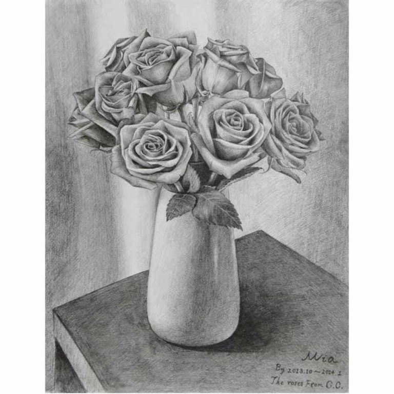 50+ Flower Pot Drawing Images & Pictures » Flower Drawing
