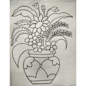 50+ Flower Pot Drawing Images & Pictures » Flower Drawing