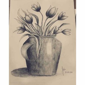 50+ Flower Pot Drawing Images & Pictures » Flower Drawing
