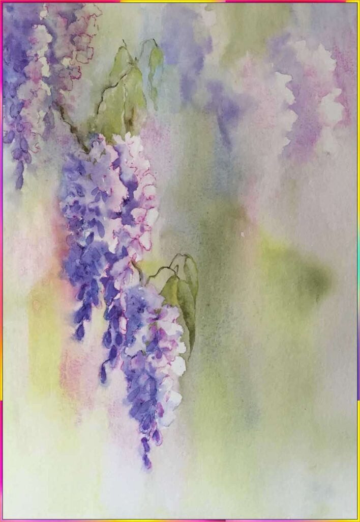 50+ Wisteria Flower Drawings » Flower Drawing