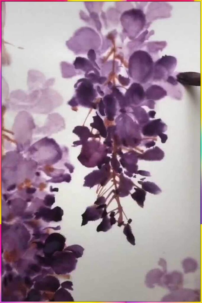 50+ Wisteria Flower Drawings » Flower Drawing